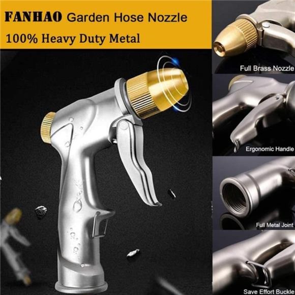 Other | Garden Hose Nozzle Sprayer 10 Heavy Duty Metal Handheld Water ...